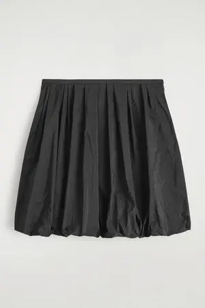 Cos Bubble-hem Mini Skirt - Black
