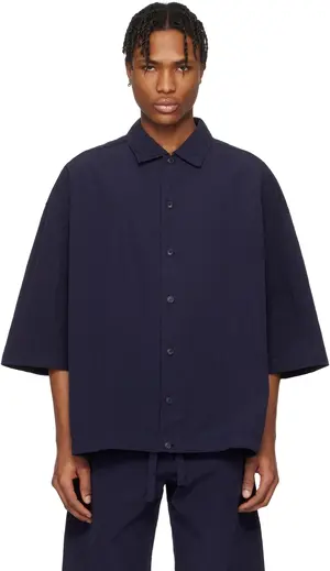 CASEY CASEY CASEY CASEY Navy Mili Volume Shirt - Navy