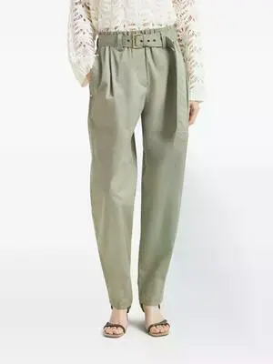 Brunello Cucinelli Belted Gabardine Trousers