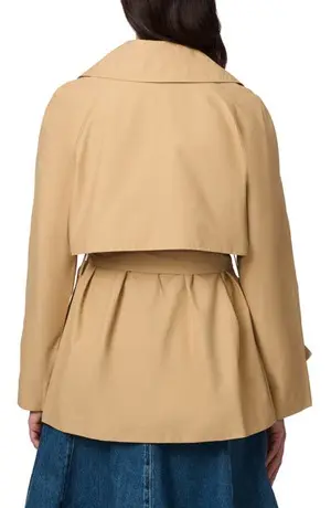 Bernardo Short Belted Trench Coat - Tan
