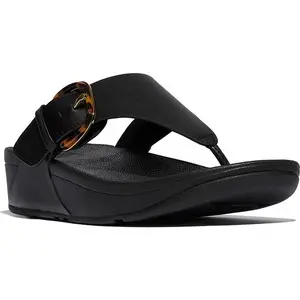 Fitflop Lulu Buckle Flip Flop - All Black