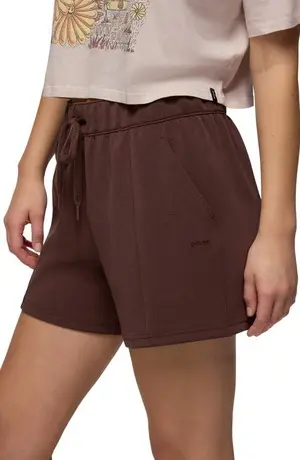 Prana Shea High-waisted Knit Shorts - Mocha