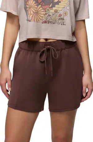 Prana Shea High-waisted Knit Shorts - Mocha