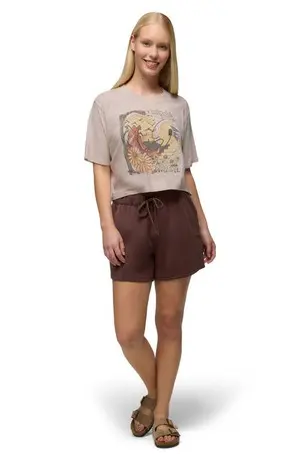 Prana Shea High-waisted Knit Shorts - Mocha