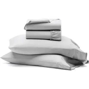 BOLL & BRANCH Signature Curved Edge Organic Cotton Sheet Set - Sky/ Shore
