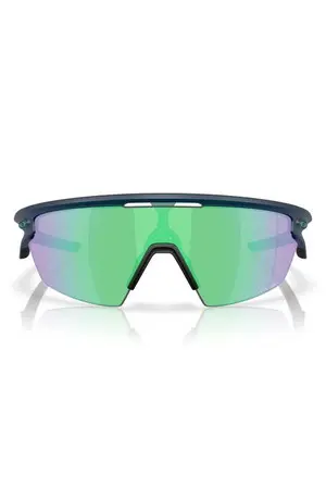 Oakley Oakley Prizm™ Road Sport Rectangular Sunglasses Matte Abyss / Prizm Road Jade