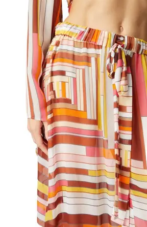 Missoni Long Printed Silk Skirt - Multicoloured
