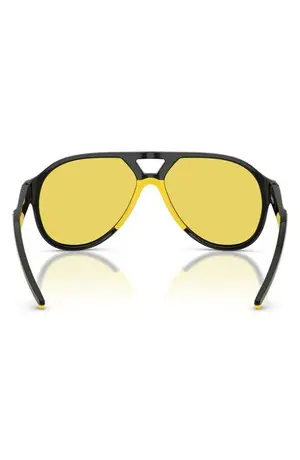 SCUDERIA FERRARI 58mm Pilot Sunglasses - Black /mirror Yellow