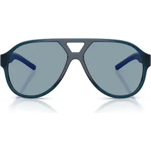 SCUDERIA FERRARI Scuderia Ferrari 58mm Pilot Sunglasses Opal Blue / Azure