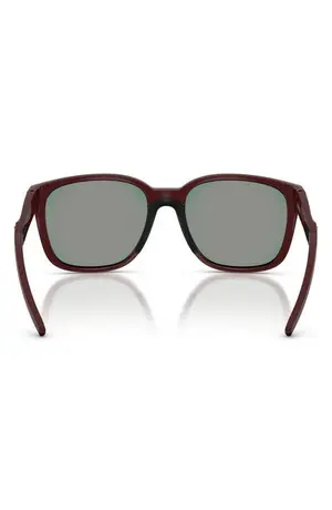 SCUDERIA FERRARI 56mm Square Sunglasses - Red Bordeaux / Red Mirror