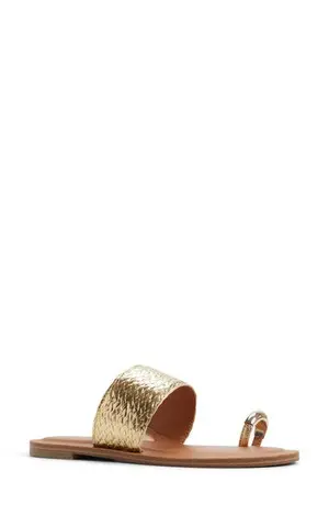 Aldo ALDO Beachwalk Woven Slide Sandal Gold