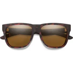 SMITH Lowdown Slim 2 55mm Chromapop™ Square Sunglasses - Tortoise / Brown