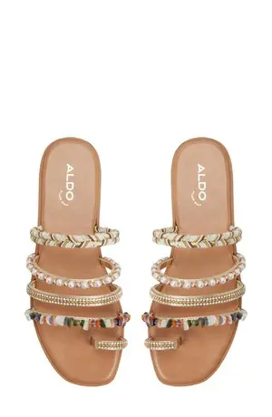 Aldo Lindya Toe Ring Slide Sandal - Gold