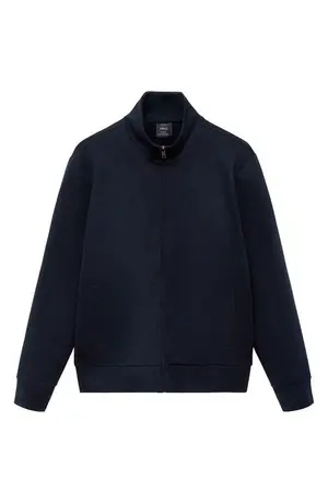 Mango Cotton-blend Bomber Jacket - Night Blue
