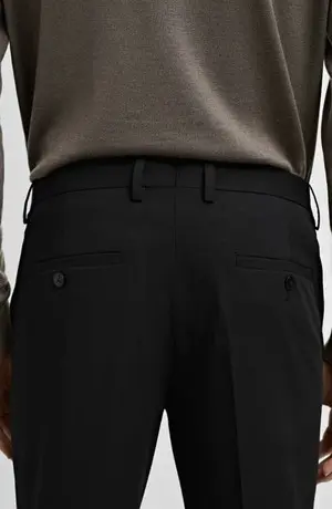 Mango Superslim Fit Stretch Trousers - Black