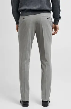 Mango Superslim Fit Stretch Trousers - Grey