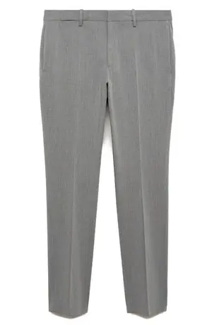 Mango Superslim Fit Stretch Trousers - Grey
