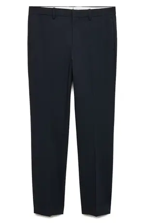 Mango Superslim Fit Stretch Trousers - Navy