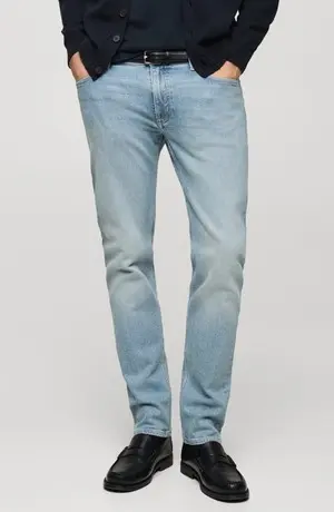 Mango MANGO Jan Slim Fit Jeans Light Blue