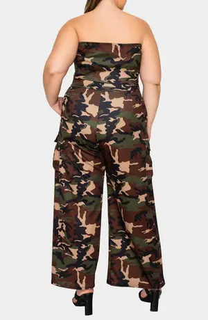 L I V D Freya Cargo Strapless Jumpsuit