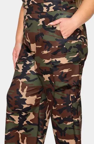 L I V D Freya Cargo Strapless Jumpsuit - Camo