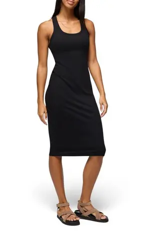 Prana Hevana Racerback Performance Midi Dress - Black Heather