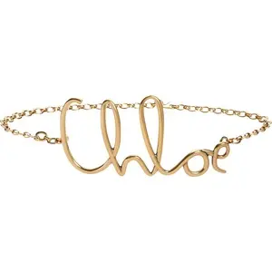 Chloé Script Logo Chain Belt - Vintage Gold