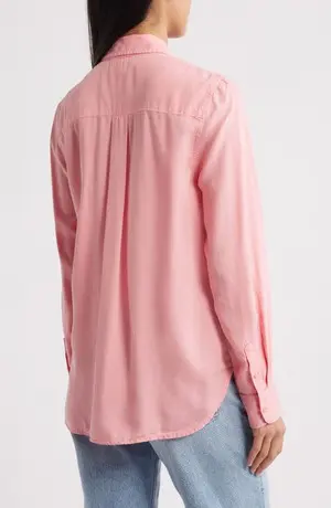 Caslon Pocket Button-up Shirt - Pink Geranium