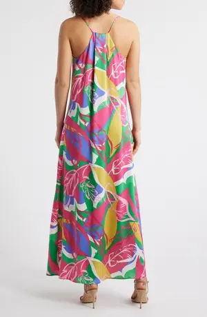 TAHARI ASL Printed Maxi Dress