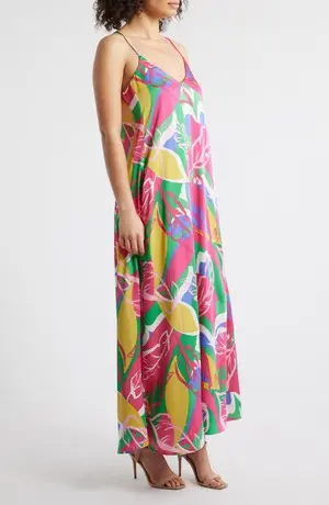 TAHARI ASL Printed Maxi Dress