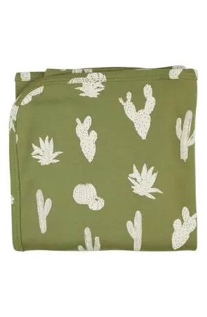 L'OVEDBABY Organic Cotton Blanket Sage Cactus
