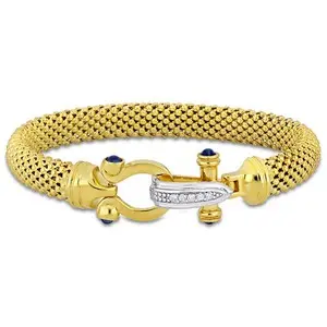 JULIANNA B. Cubic Zirconia Popcorn Bangle - Yellow-plated