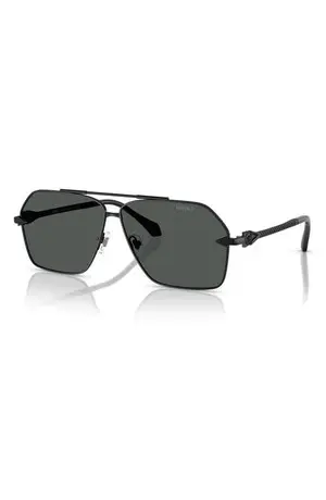 Versace 63mm Pilot Sunglasses