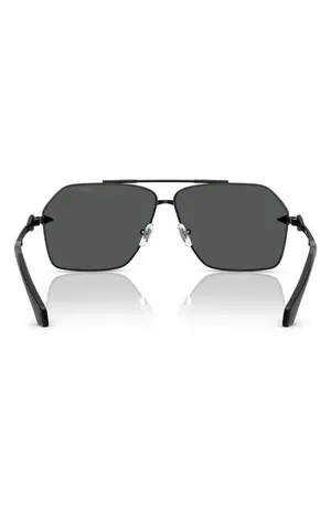 Versace 63mm Pilot Sunglasses