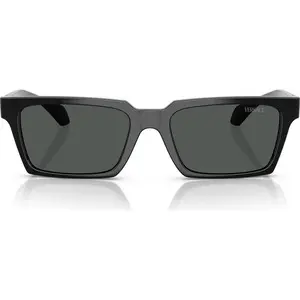 Versace Versace 55mm Rectangular Sunglasses Black