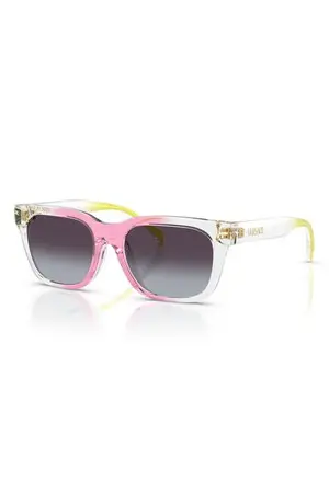 Versace 47mm Square Sunglasses - Pink/yellow/grey Gradient