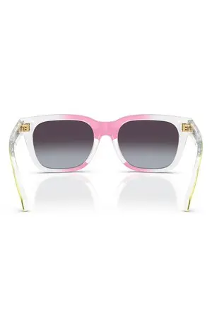 Versace 47mm Square Sunglasses - Pink/yellow/grey Gradient