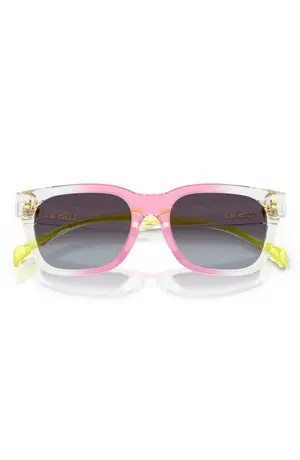Versace 47mm Square Sunglasses - Pink/yellow/grey Gradient