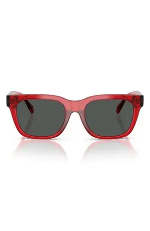 Versace 47mm Square Sunglasses Transparent Red