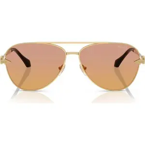 Versace 61mm Pilot Sunglasses - 1002el61 Gold