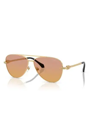 Versace 61mm Pilot Sunglasses - 1002el61 Gold