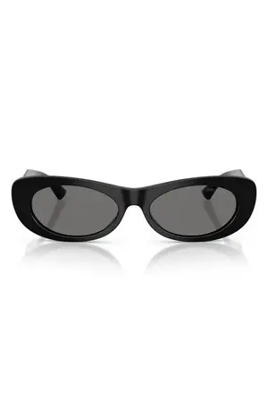 JIMMY CHOO Danny Oval Sunglasses - Black/polar Gray