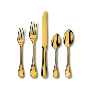 COUZON Le Perle Pvd 5 Piece Place Setting - Gold