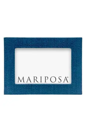 MARIPOSA Grasscloth Textured 4" X 6" Picture Frame - Blue