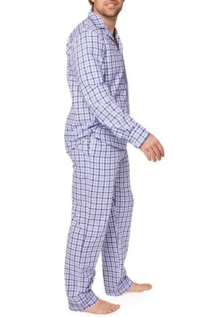 PETITE PLUME Gingham Pajama Set - Blue