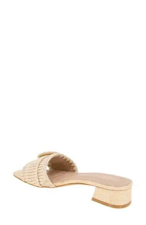 Bcbgmaxazria Camri Raffia Slide Sandal - Natural