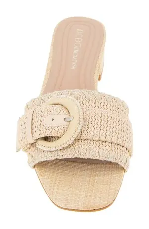 Bcbgmaxazria Camri Raffia Slide Sandal - Natural