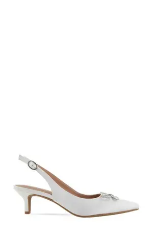 Bcbgmaxazria Donna Slingback Kitten Heel Pump - Porcelain