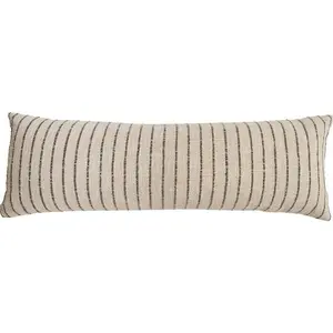 POM POM AT HOME Jojo Lumbar Accent Pillow - Ivory / Charcoal