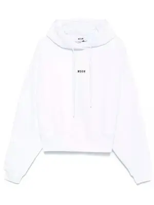 MSGM Cotton Hoodie - White
